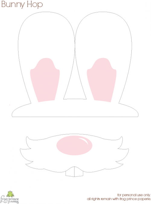 {Free Printable} Bunny Hop Bunny Ears and Nose Photo Props - Frog ...