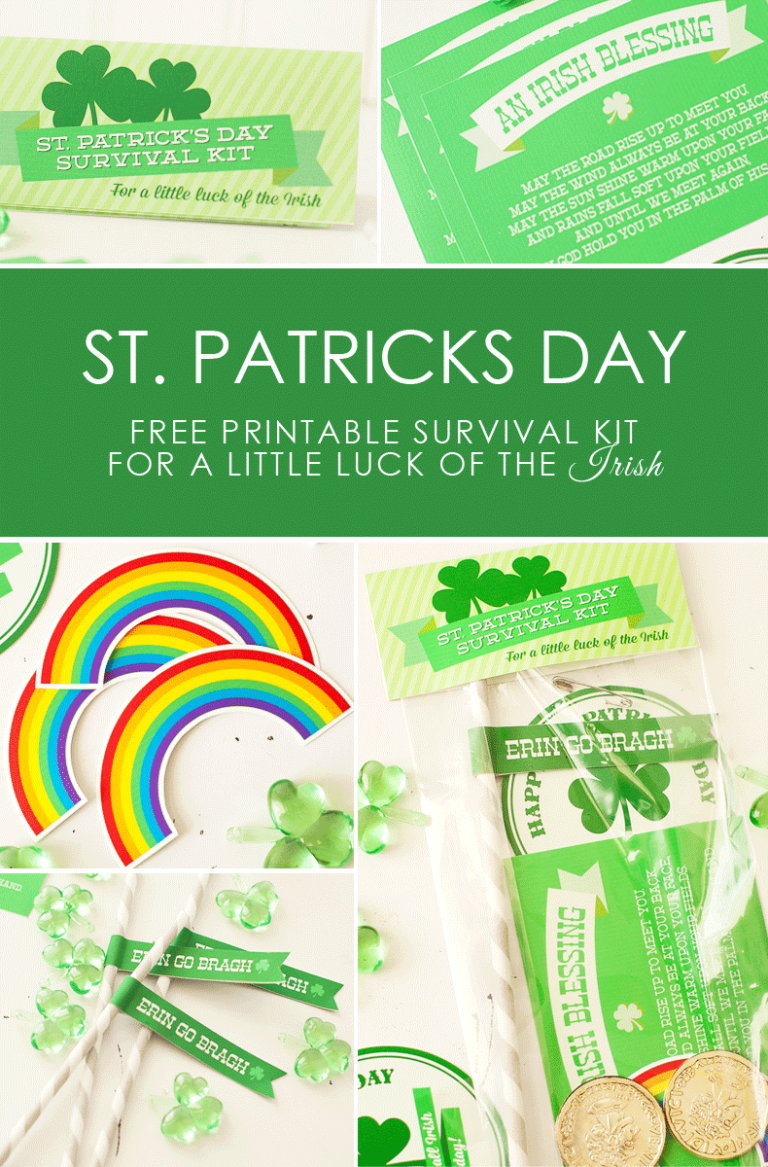 St. Patrick's Day Survival Kit - Free Printable! - Frog Prince Paperie