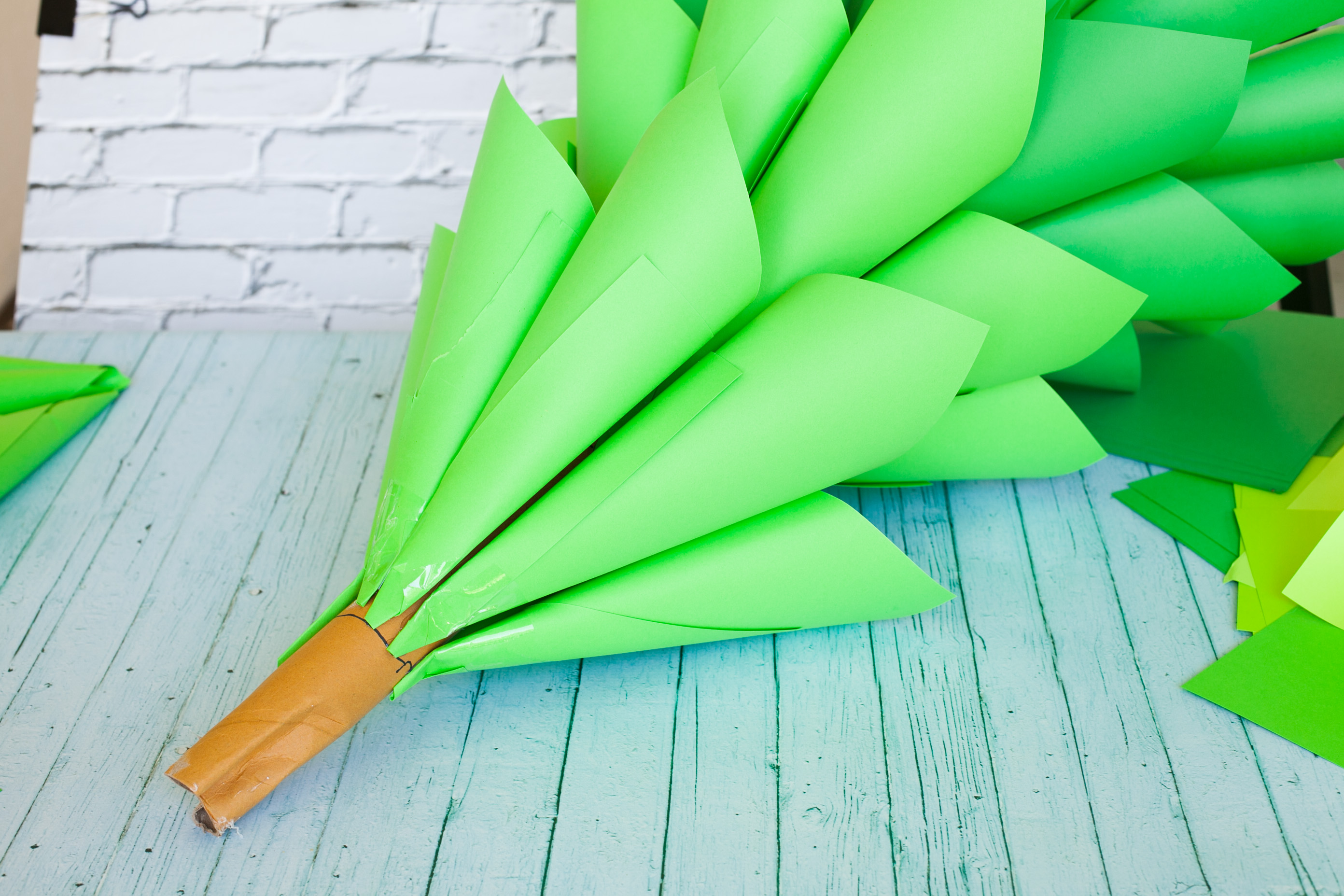Giant Ombre Paper Cone Christmas Trees A DIY Tutorial And How To 