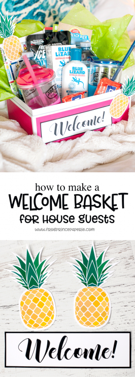 How to Make a Welcome Basket for House Guests - Frog Prince Paperie