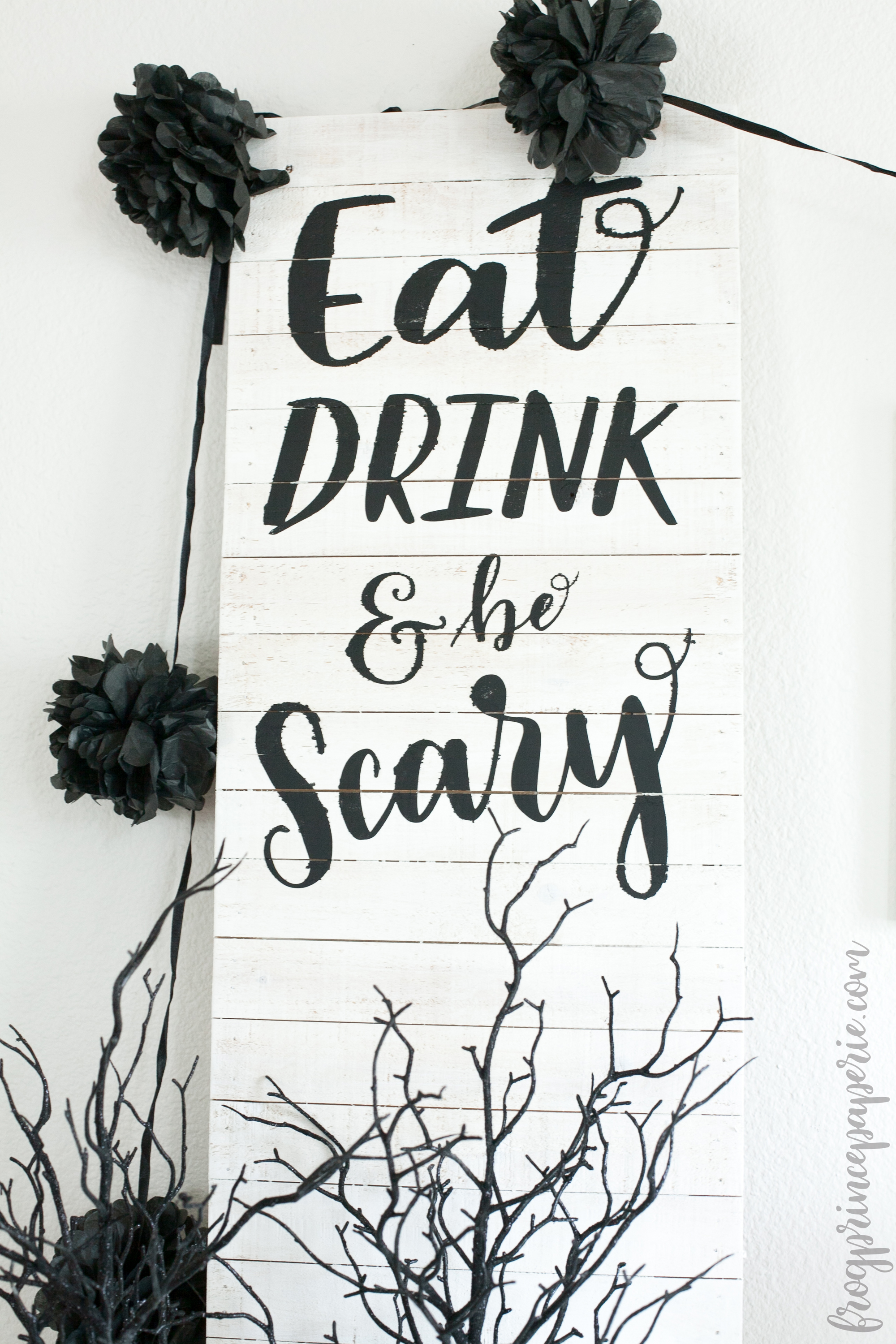 Halloween Boo Bash Party in Black and White with Cricut Maker - Frog ...