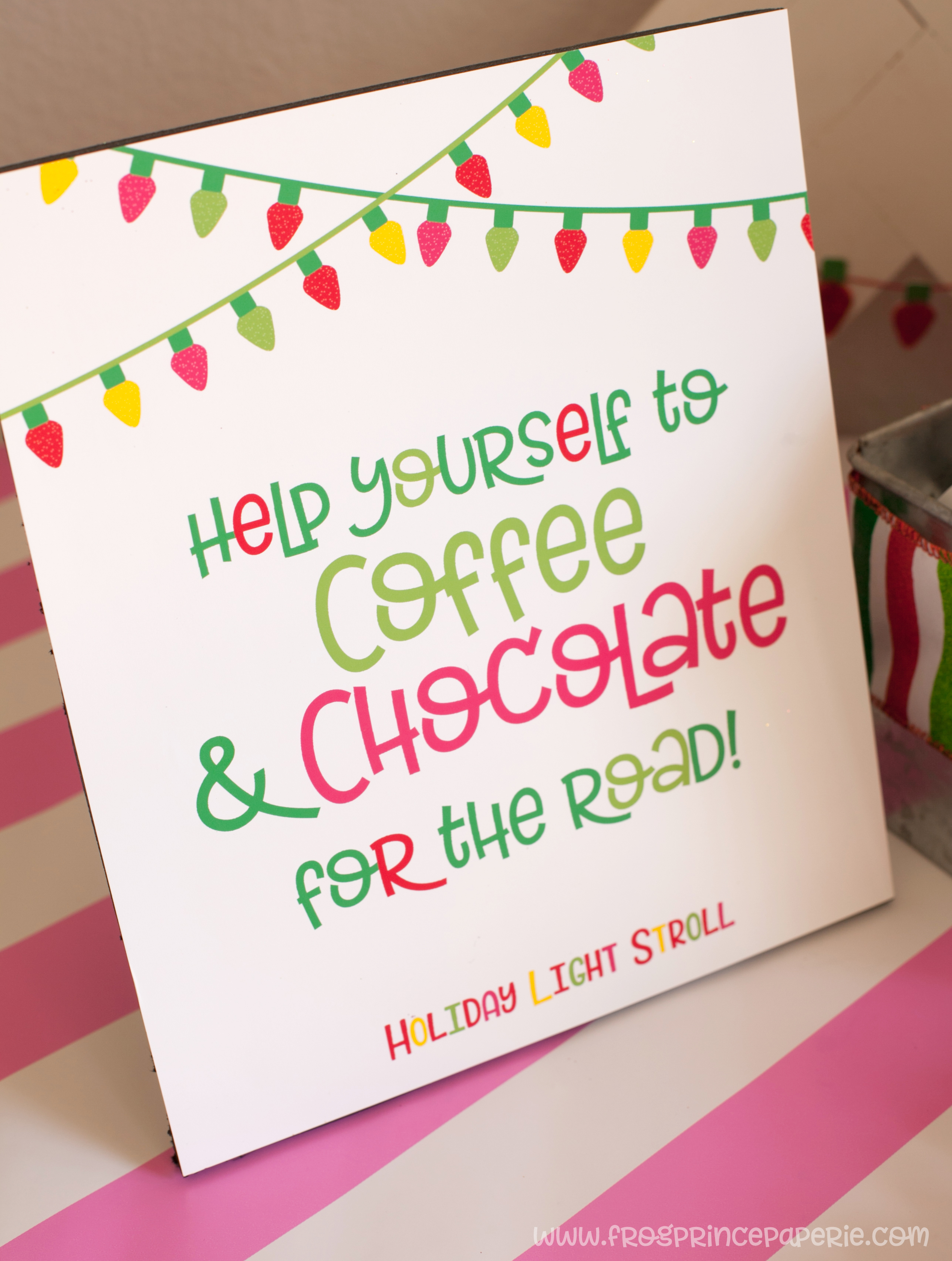 Holiday Light Stroll Party Ideas - Frog Prince Paperie