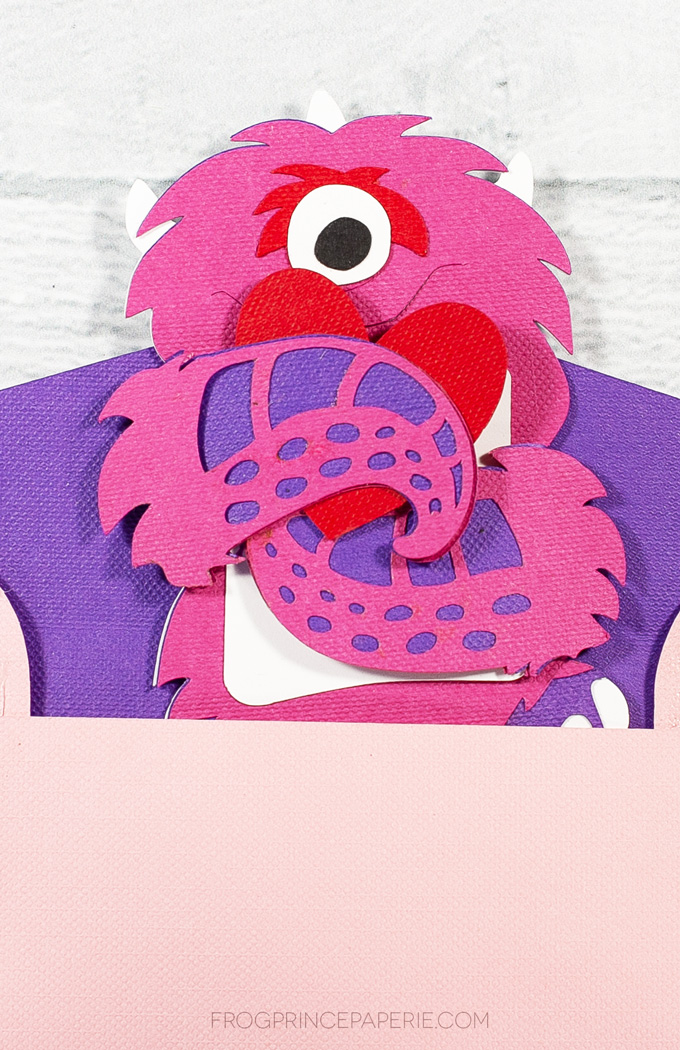 Monster Valentine Card Box and Monster Valentine Card with Cricut Maker ...