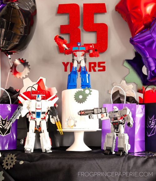 Hasbro TRANSFORMERS Party Ideas - Celebrating 35 Years of Fun - Frog ...