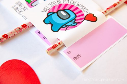 Among Us Valentine Free Printables - Frog Prince Paperie