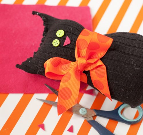 Kids' 15 Minute Halloween Craft: Black Sock Cat - Frog Prince Paperie