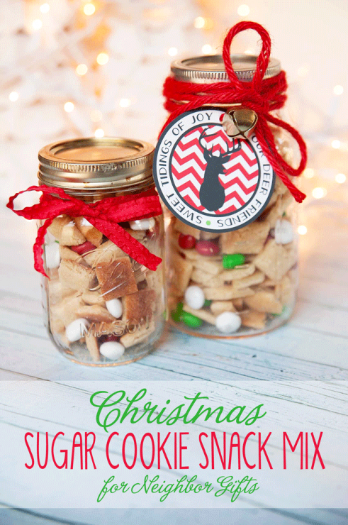 Sugar Cookie Snack Mix Christmas Neighbor Gift or Teacher Gift - Frog ...