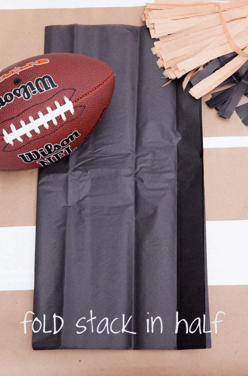 Football Craft: Tissue Paper Pom Poms and Football Centerpiece - Frog ...
